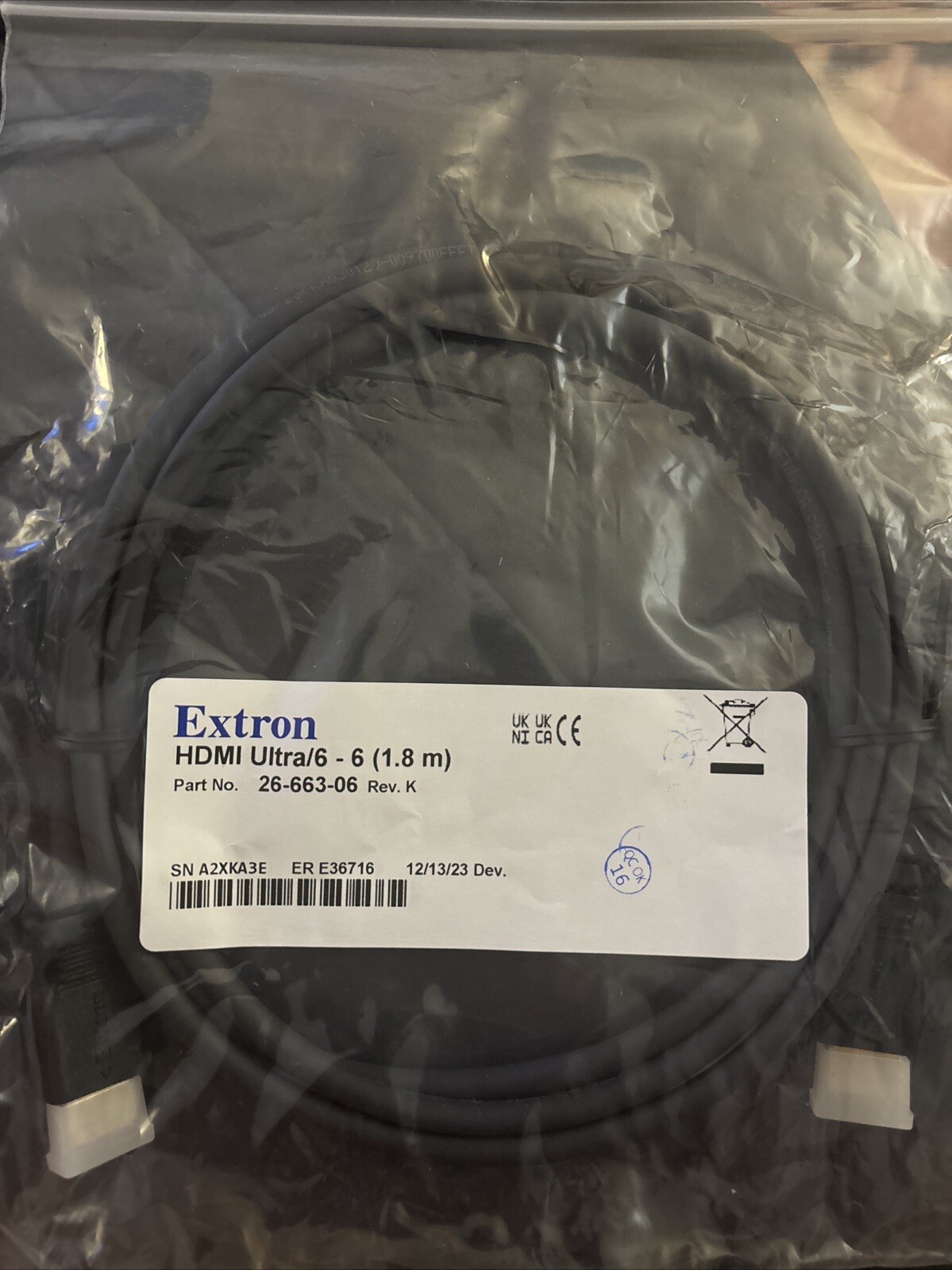 Extron 26-663-06 Ultra Series HDMI Cable 6ft (1.8m) | eBay