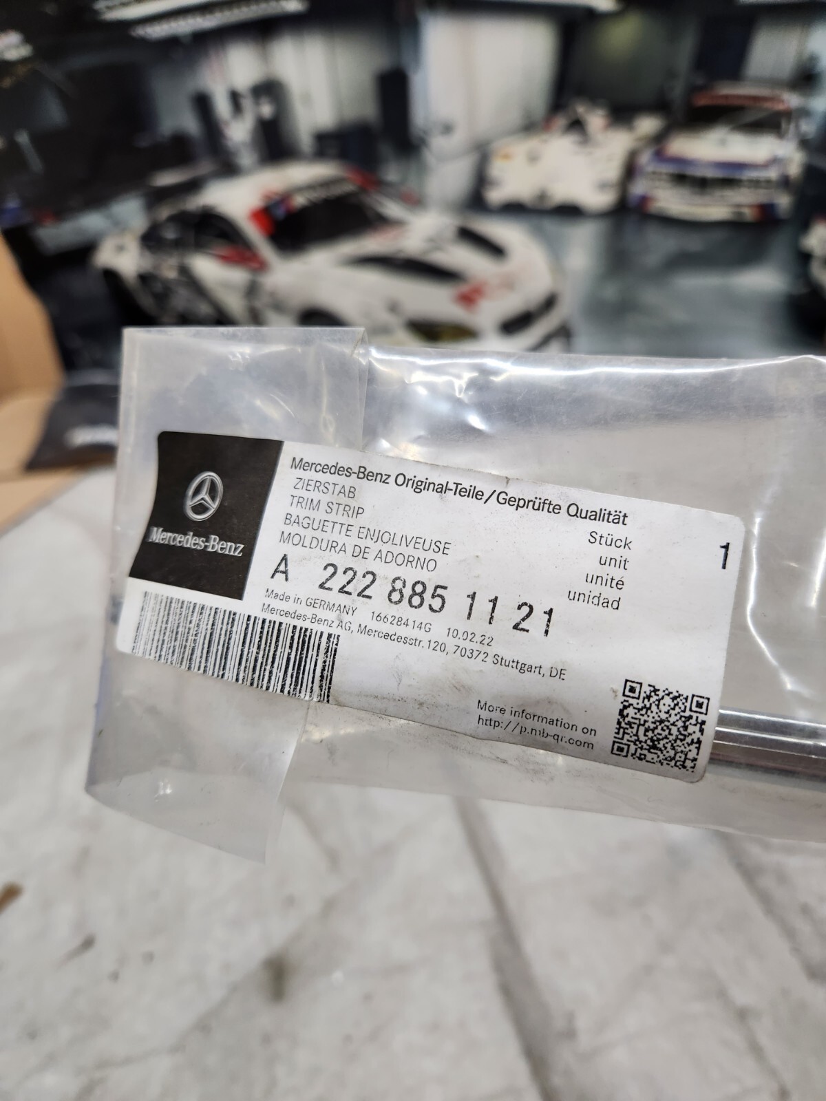 MERCEDES BENZ W222 S Class Left Side Rear Bumper Chrome Trim ...