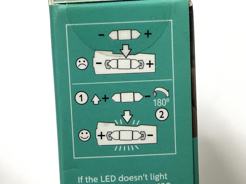 Philips DE3175BLED Ultinon LED Blue Dome Lamp Light Bulb 3157 | eBay