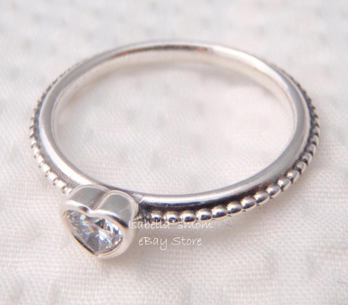 One+Love+Genuine+PANDORA+Silver+Valentine%27s+Heart+Ring+Sz+6+190896cz ...