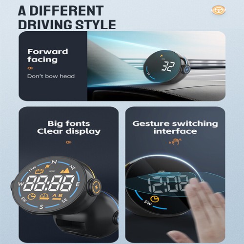 Car LCD Digital Display Head Up GPS Indicator for MPH/KMH Motor ...