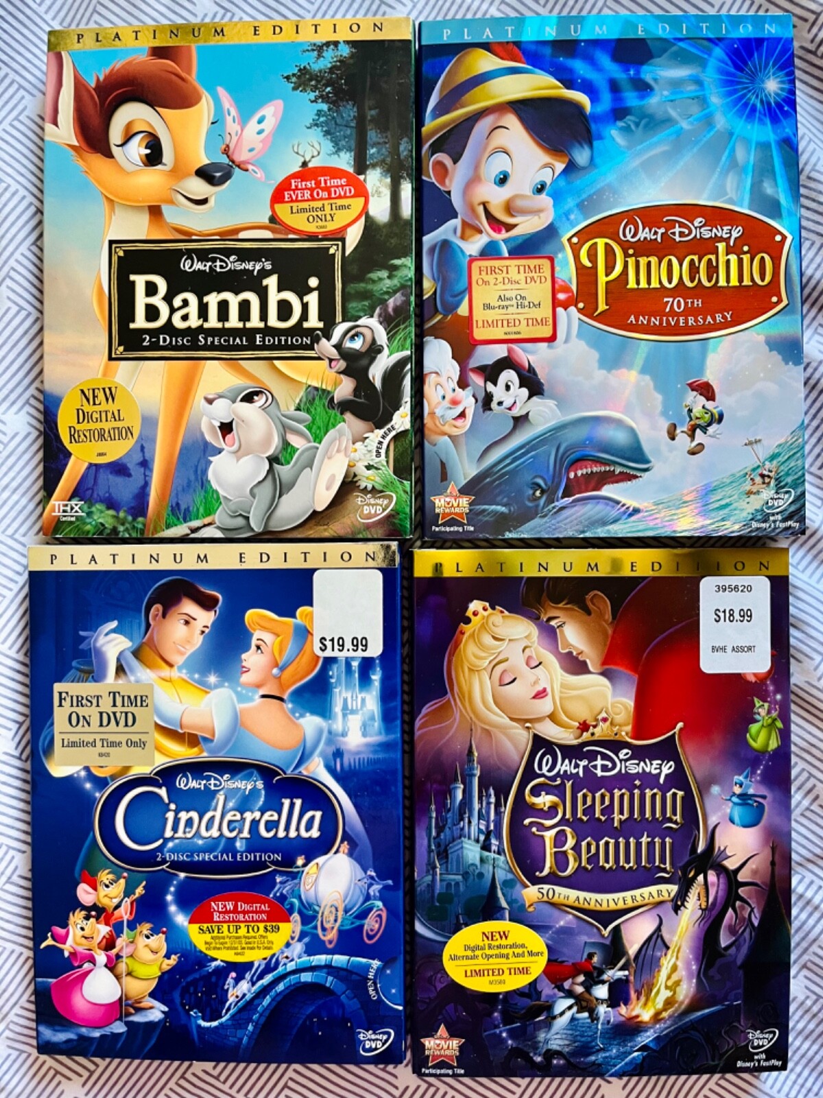 Lot of 4 Disney Platinum & Diamond Edition DVDs Blu-Ray NEW Sealed #4 ...