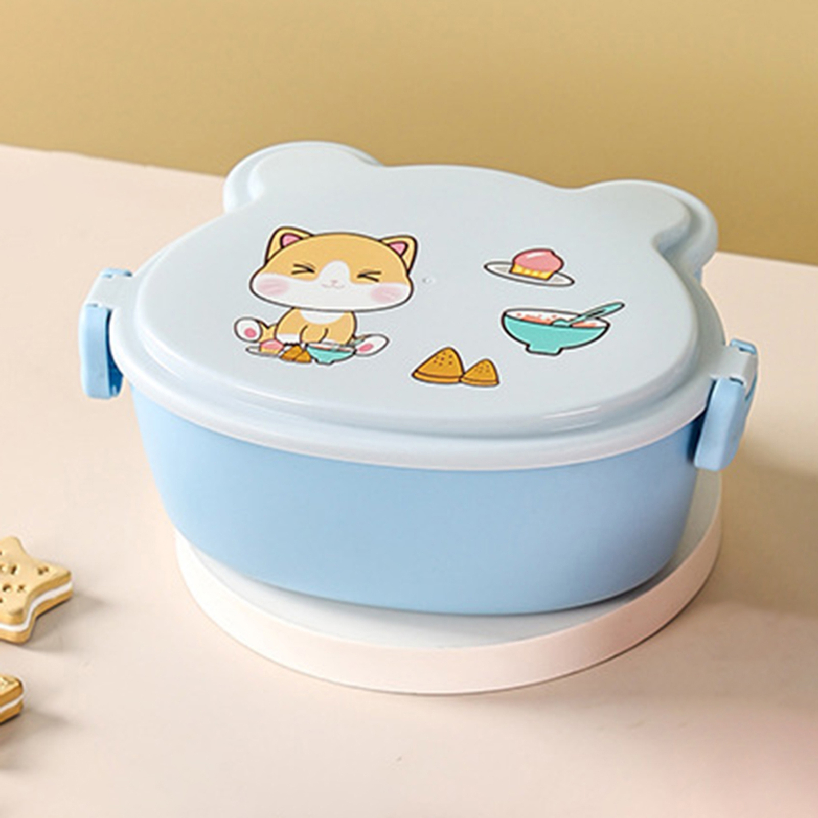 1 Set Food Container Good Seal Pack Food Lovely School Picnic Bento ...