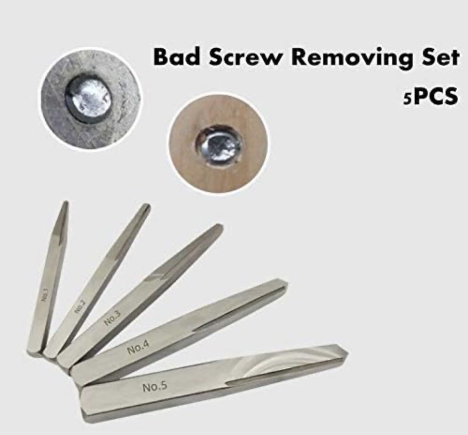 Straight Fluted Screw Extractor Set 5 Pcs M4 - M18 3/16inch To 5/8inch ...