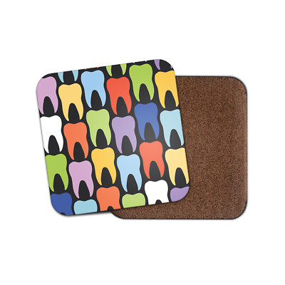 Cool Teeth Coaster - Tooth Dentist Dental Nurse Fun Funky Student Gift ...
