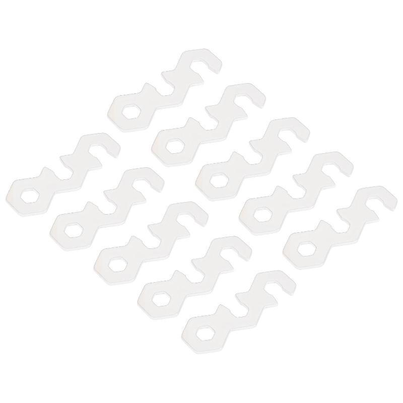 12Pcs Aluminum Rope Tensioner Cord Buckle Adjuster 7mm 3 Hole White | eBay