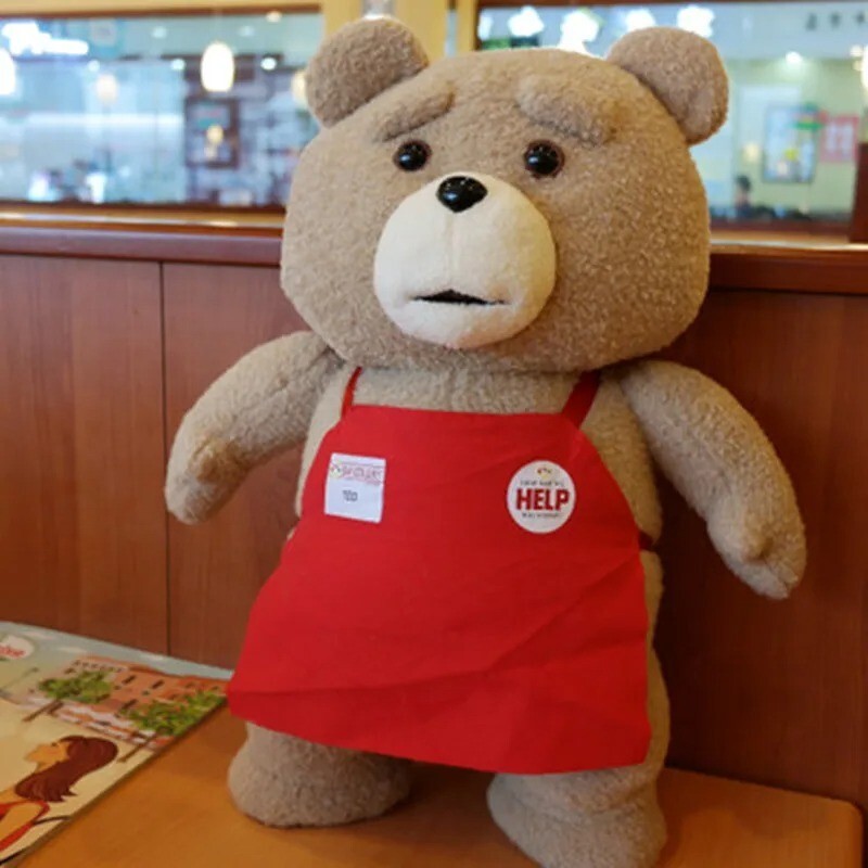 7 styles Movie Teddy Bear Ted 2 Plush Toys In Apron Soft Stuffed ...