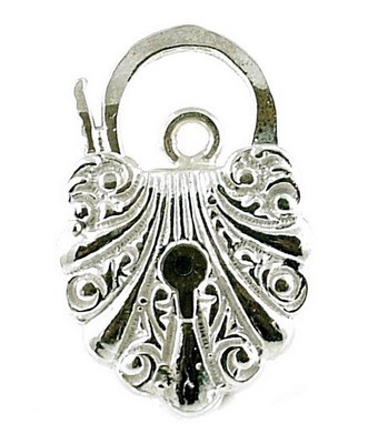 STERLING SILVER FANCY CARVED PADLOCK | eBay