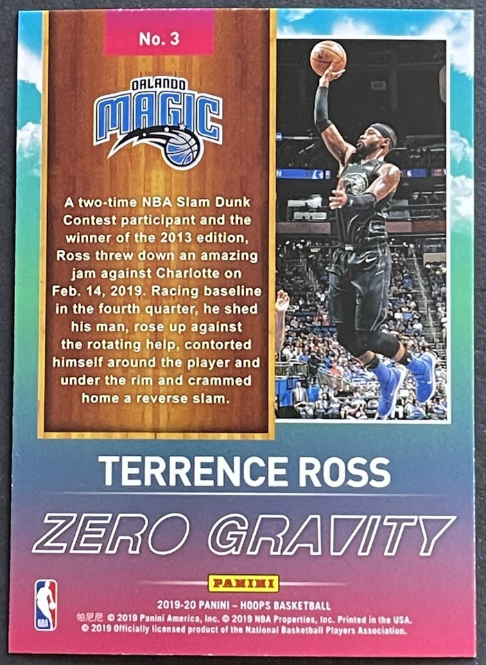 2019-20 Panini NBA Hoops Zero Gravity Terrence Ross #3 | eBay