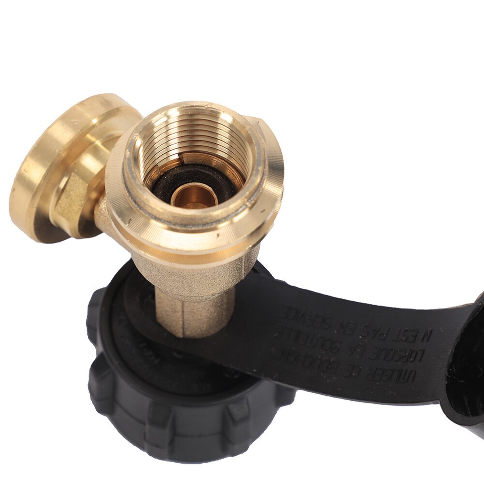 Brass Propane Tank Adapter w/ Pressure Gauge-Fits Most LP BBQ Tanks ...