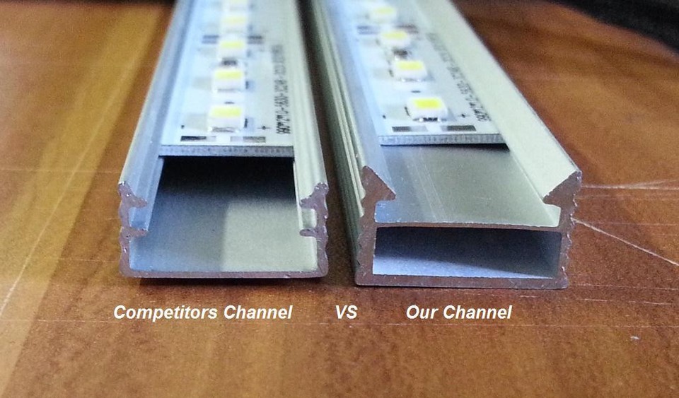 40" 1m 12V 72 LED 5630 Aluminum Shell Strip Super Bright Under Cabinet ...