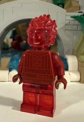 Lego Fantastic 4 - Dazzle Brick - Human Torch Trans Red Minifigure | eBay