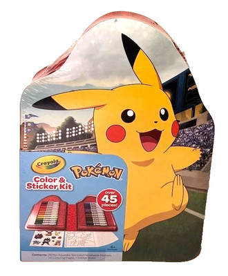 Crayola Pokémon Color & Sticker Kit: 26 Markers, 20 Pages & 1 Sticker ...