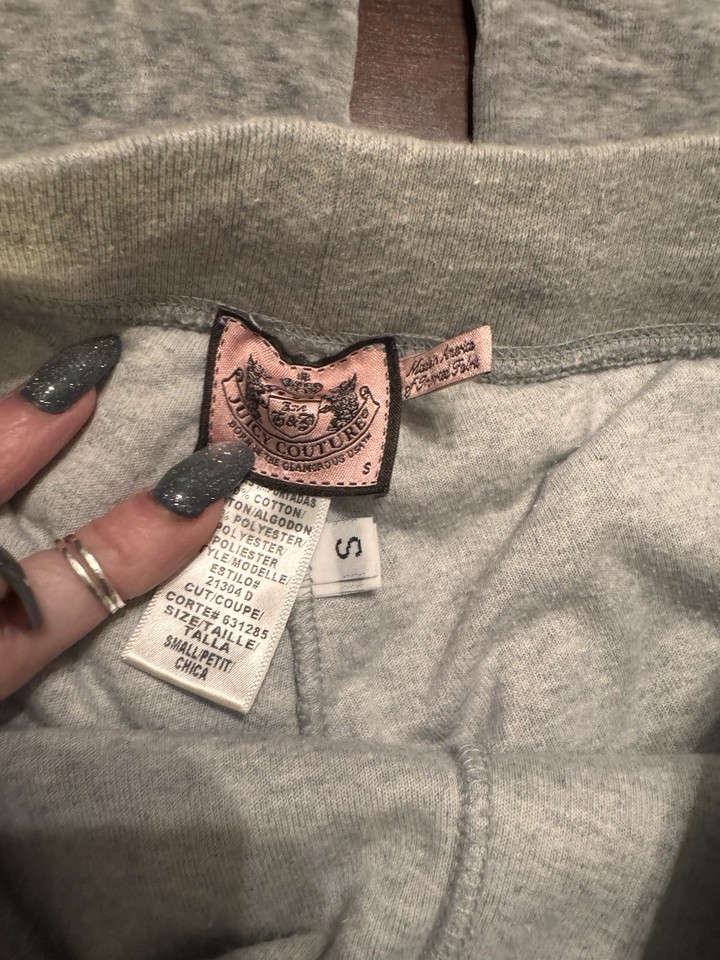 Authentic Juicy Couture Low Rise Sweatpants Wide Leg Long Sz Small Grey ...