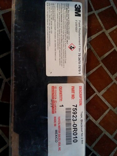 Genuine Toyota Black Out Tape 75923-0R010 | eBay