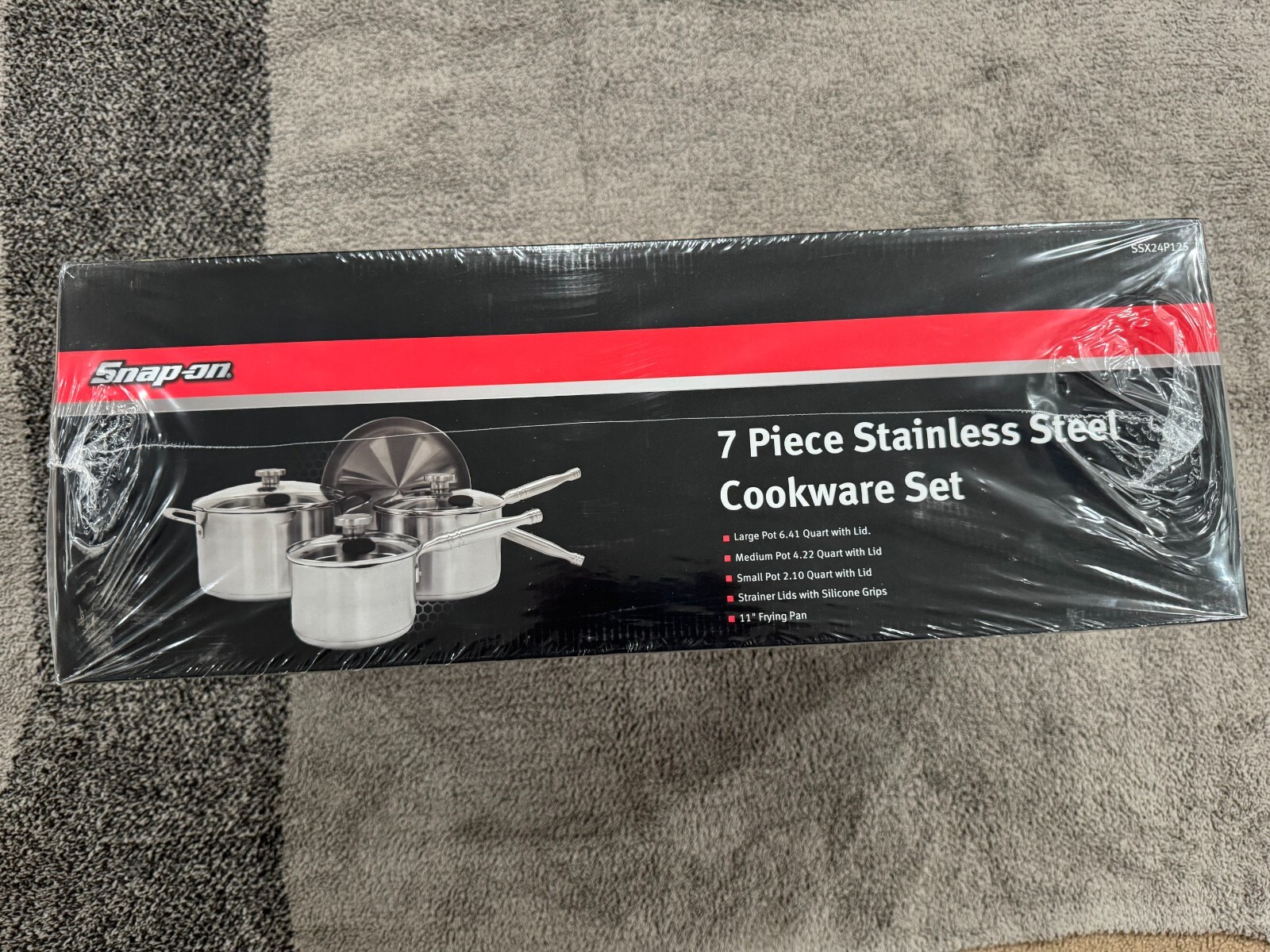 New 2024 Snap-On pots and pans 7 Pc Stainless Steel Cookware Set ...