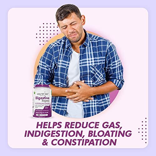 Healthy Hey Nutrition Digestive Enzymes Capsules - Amylase, Lipase ...