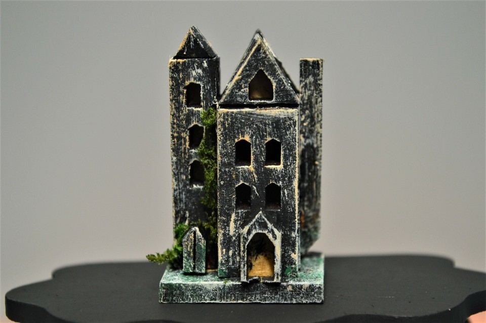 Dollhouse Miniature Halloween Haunted House Mansion Mini Scary Decor | eBay