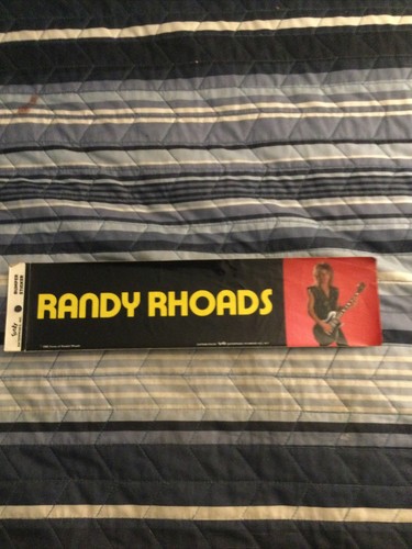 RANDY RHOADS * VINTAGE BUMPER STICKER 80s* | eBay