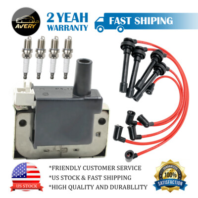 Ignition Coil+Wire Set+Spark Plugs for Acura Integra Honda Accord Civic ...