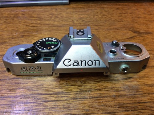 CANON AE-1 Program Top Cover Assembly w/ Flash Hot Shoe / Shutter ...