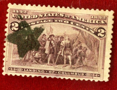 US Postage Stamp 2 cent Landing of Columbus 1492-1892 STAR canceled | eBay