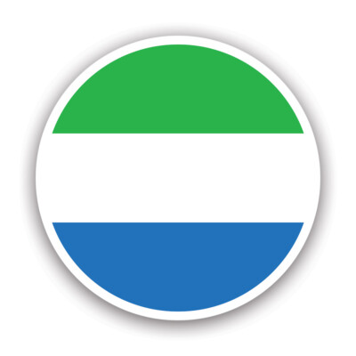 Round Sierra Leonean Flag Sticker Decal - Weatherproof - leone sle sl ...