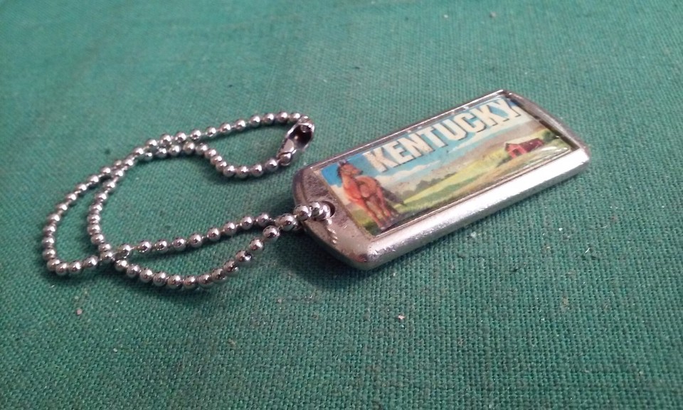 KENTUCKY Bluegrass State & Derby Key Fob Pendant Charm "THE BOSS" w ...