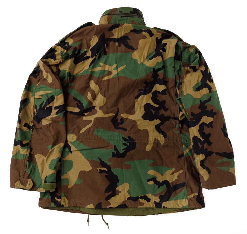 Vintage US Army M65 Field Jacket Woodland Camo 1991 Large Regular Coat ...