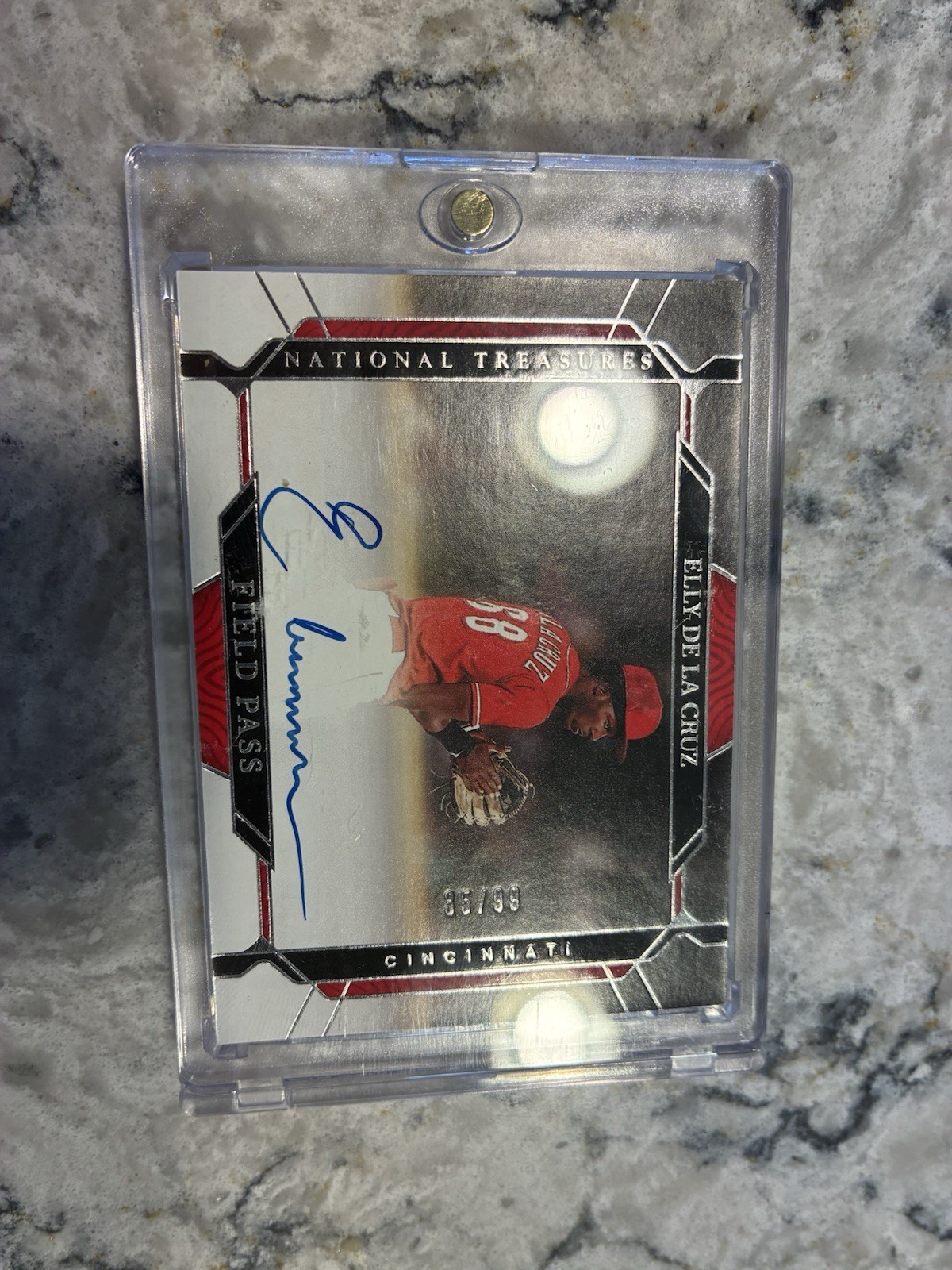 2022 Panini National Treasures - Field Pass Signatures Elly De La Cruz ...