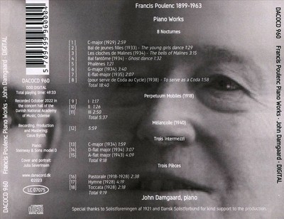 JOHN DAMGAARD FRANCIS POULEN: PIANO WORKS NEW CD 5709499960004| eBay