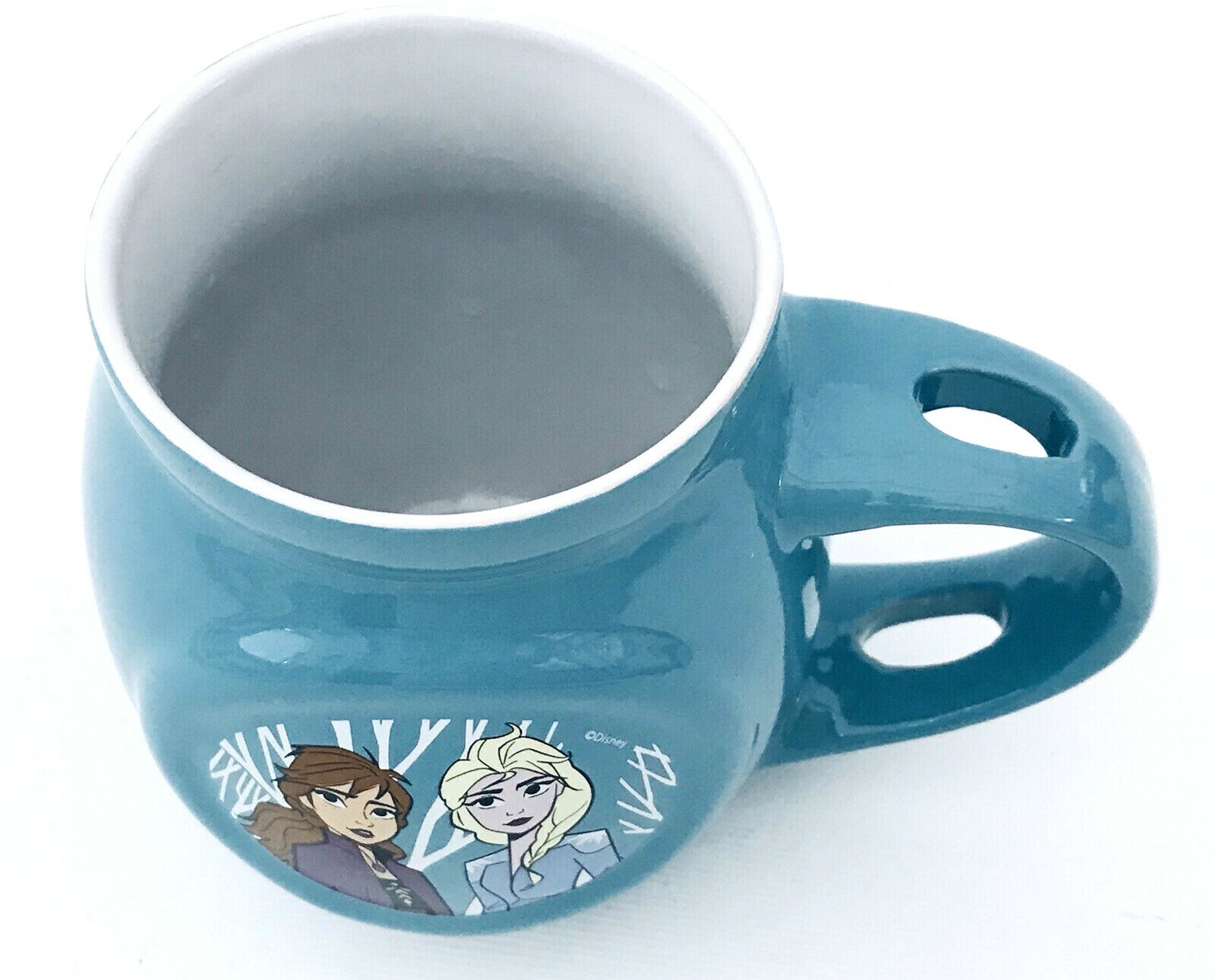 Disney 2019 Frozen Blue Elsa Anna Coffee Mug 4.25"H Hot Chocolate Tea ...
