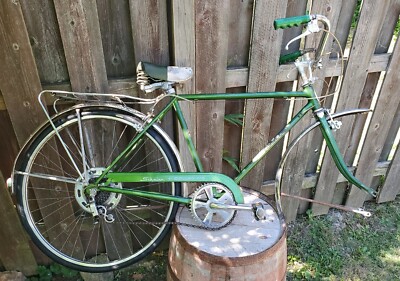 Vintage Barn Find 1970 Schwinn Green Collegiate 5 Speed Bike | eBay