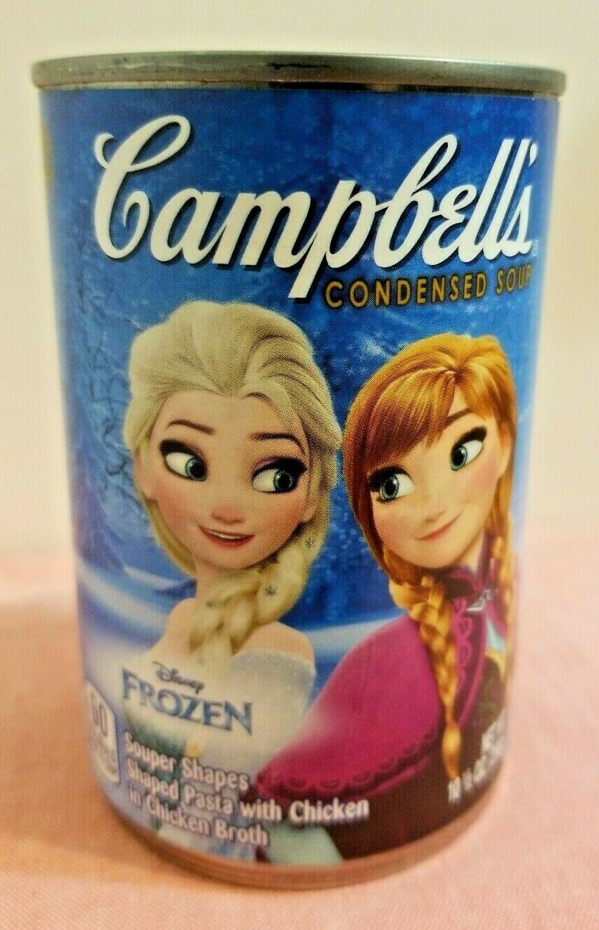 Campbell's Disney Frozen's Princess Condensed Soup Elsa Snowflake Anna ...