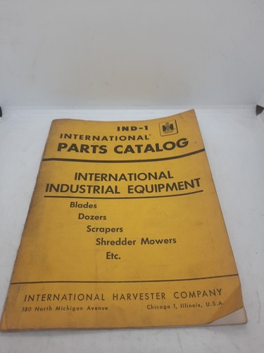 Service Parts Catalog International Harvester IND-1 Industrial ...