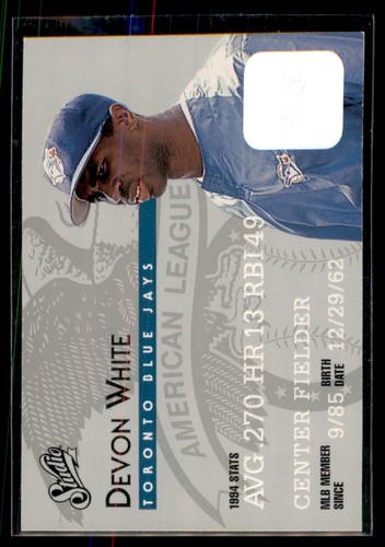 1995 STUDIO DEVON WHITE TORONTO BLUE JAYS #93 | eBay