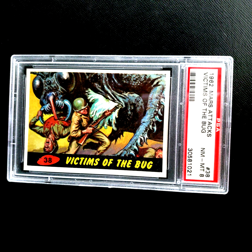 1962 Mars Attacks #38 Victims of the Bug Original Vintage PSA 8 NM ...