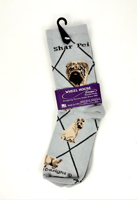 Wheel House Designs, Shar Pei Socks, Small adult size, made in USA | eBay