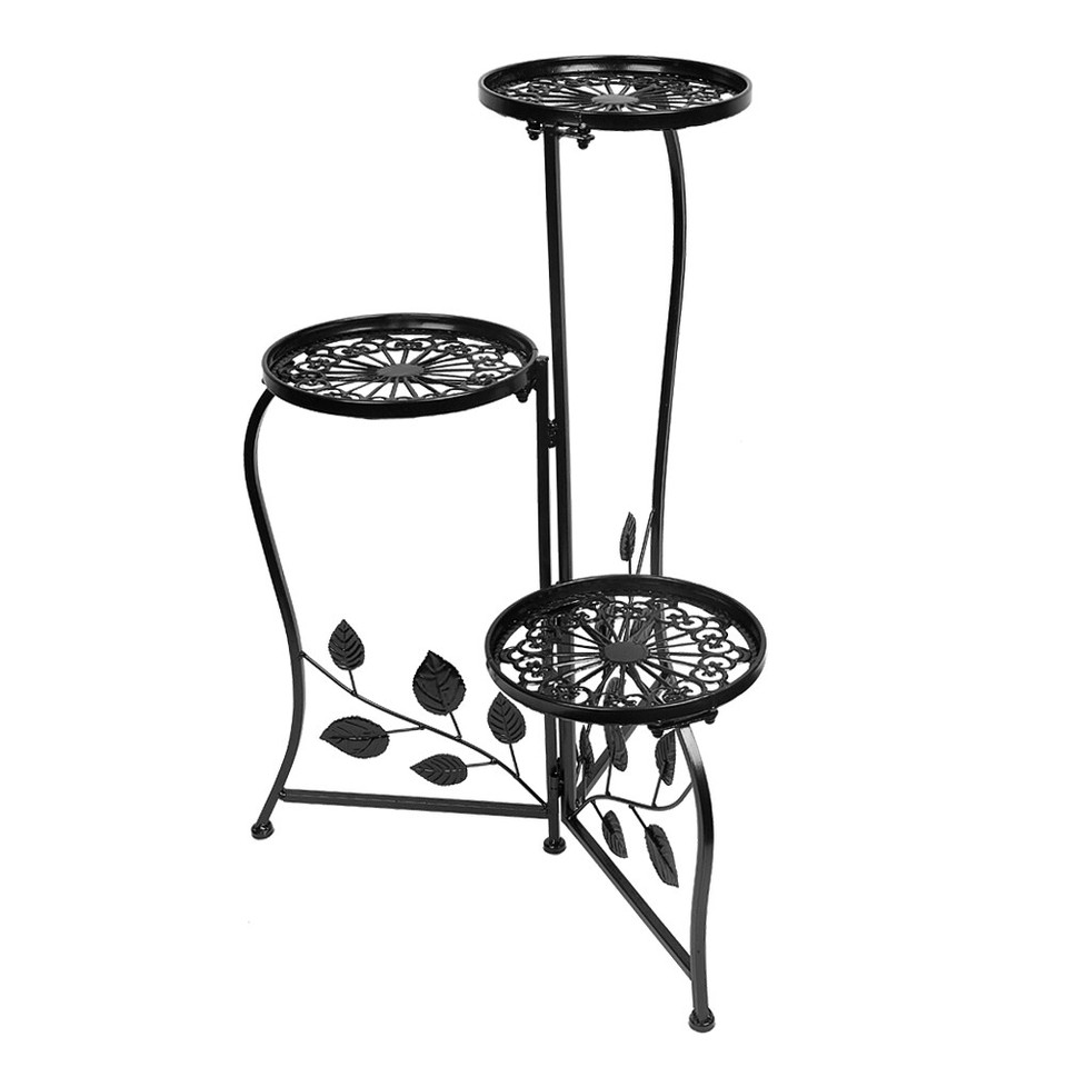 Display Stand Holder Heavy Duty Metal Plant Flower Pot Rack Home Shelf ...