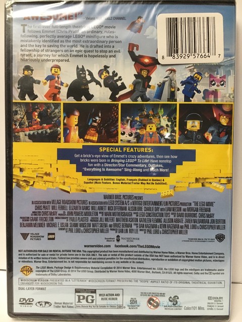 Lego Movie Dvd/2 Disc Special Edition Warner Home Video for sale online ...