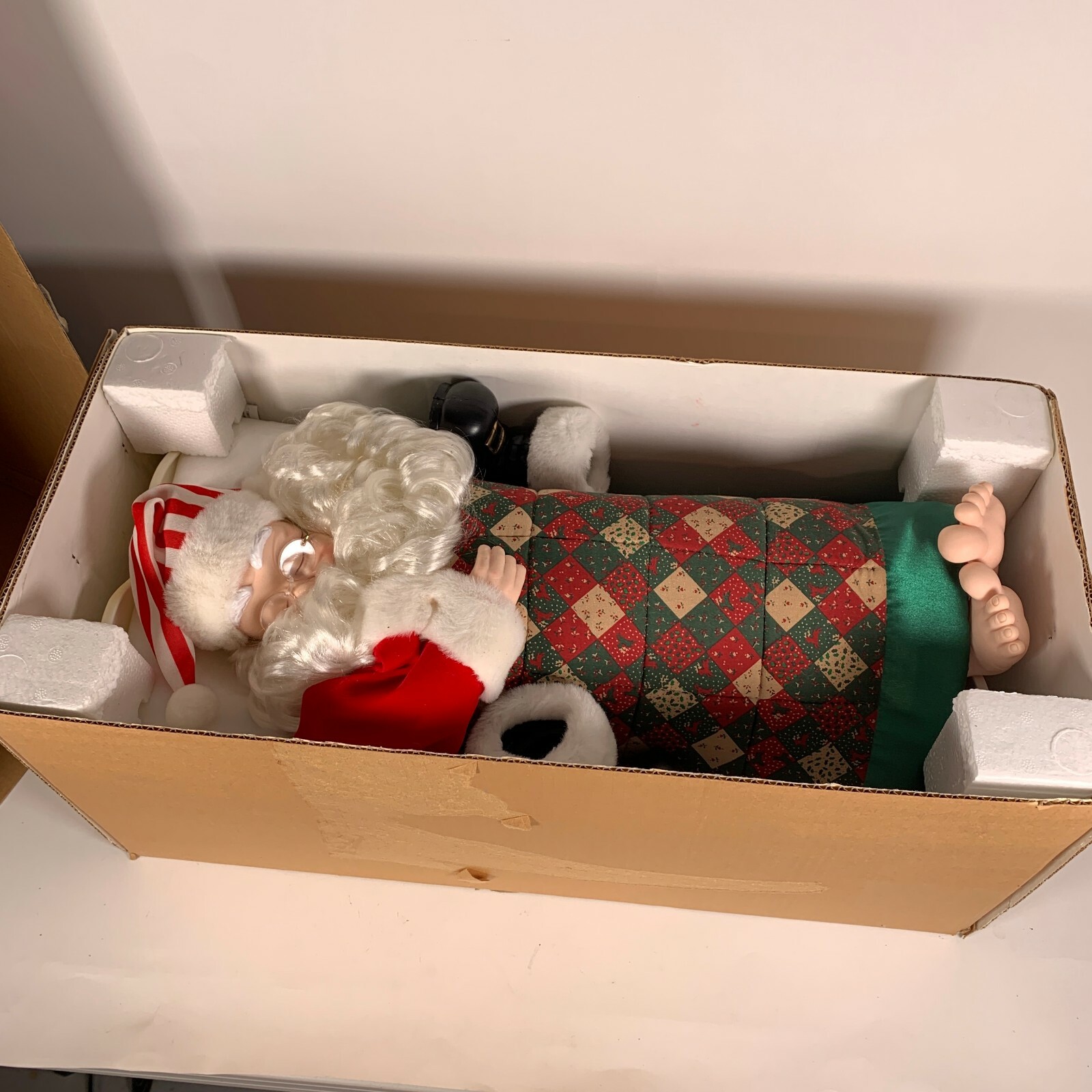 Animated Snoring Sleeping Santa Claus Christmas Vintage | eBay