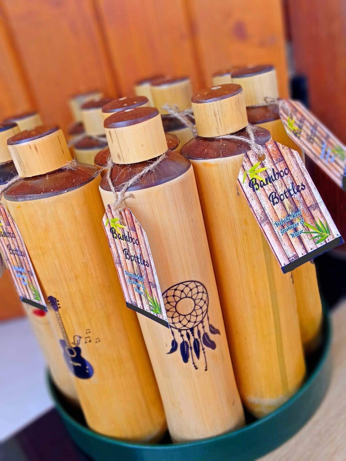 Healthy Ecofriendly reusable Handmade Bamboo Bottles 750ml free ...