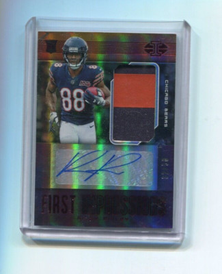 RILEY RIDLEY CHICAGO BEARS 2019 PANINI ILLUSIONS AUTOGRAPH PATCH CARD ...