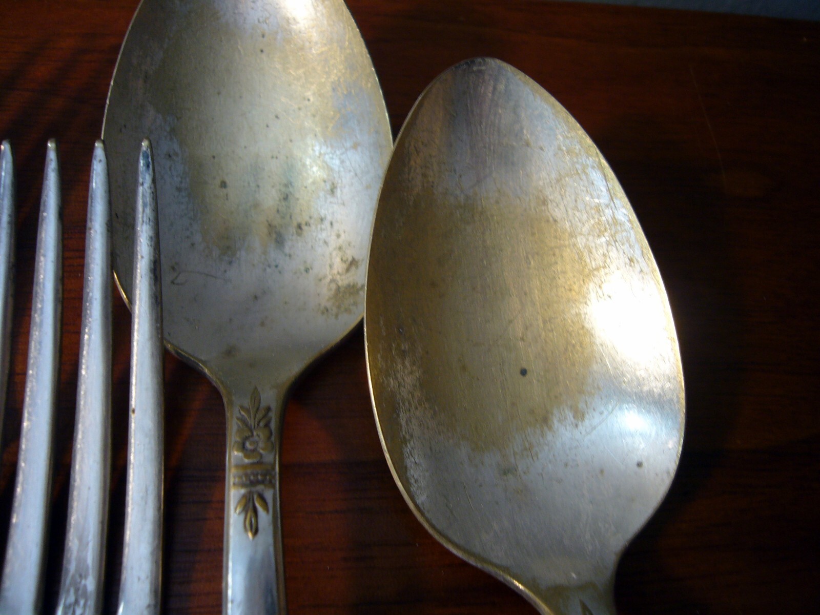 VERNON SILVER PLATE ROMFORD SPOONS FORKS & KNIFE ORIGINAL VINTAGE LOT ...