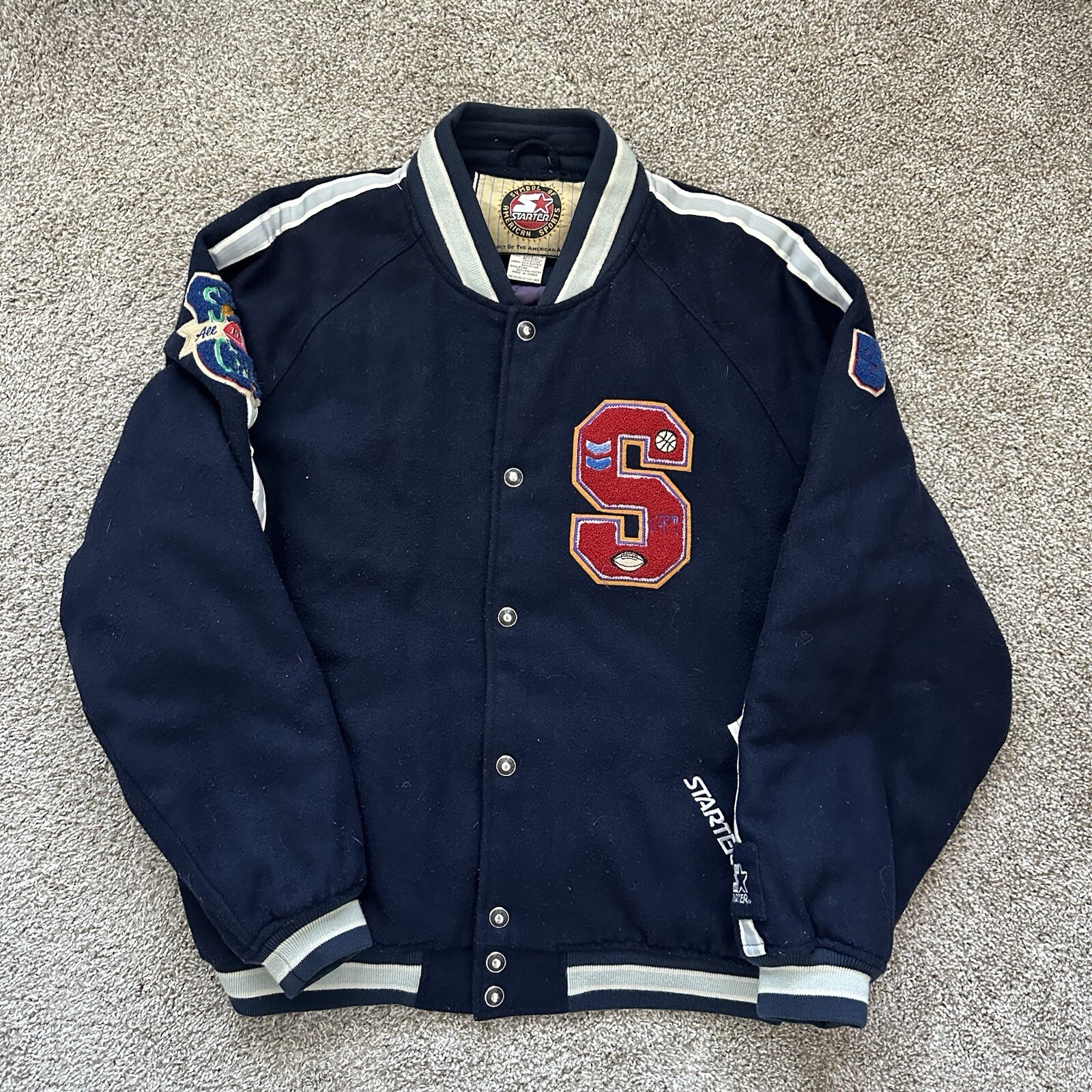 Vintage Starter Wool Letterman Jacket - Gem