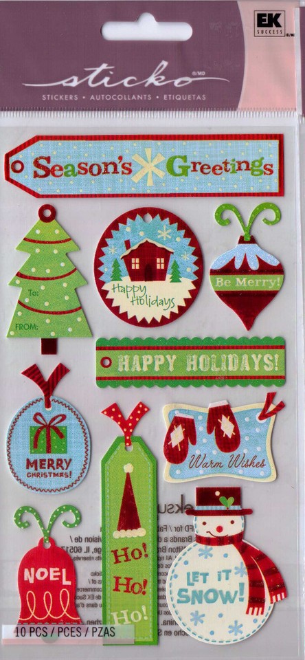 Sticko CHRISTMAS themed stickers~U PICK! Adorable! Quick Ship! | eBay