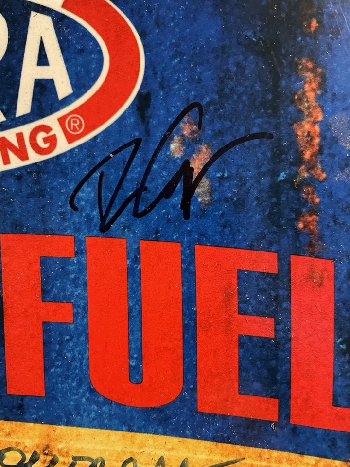 NHRA Drag Racing Nitro Fuel Metal Sign Signed by Muldowney, Kalitta ...