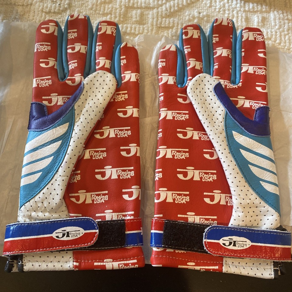 JT Racing USA Honda Racing Team Glove Vintage 100% Leather Small ATV ...