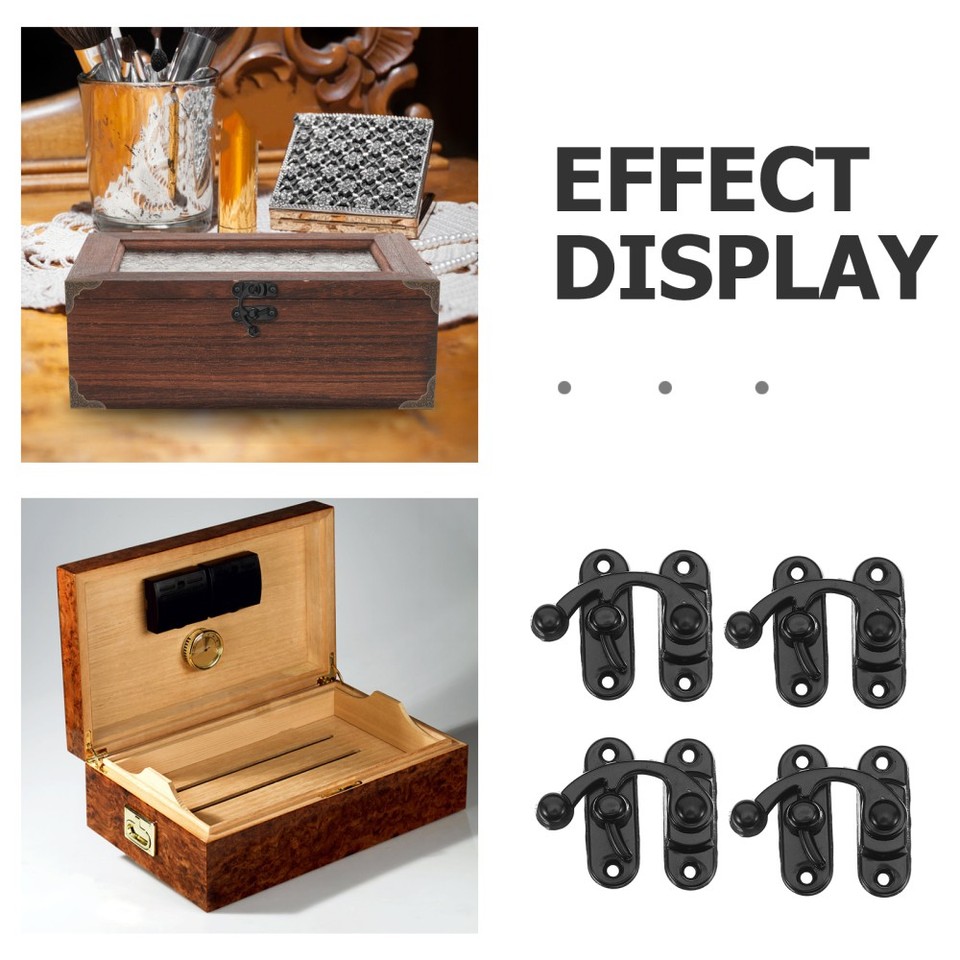 4 Pcs Horn Lock Buckle Furniture Locks Locking Mechanism for Chest | eBay