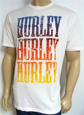Hurley Gradient Rainbow Tee Graphic Slim Fit Tee Mens White Shirt New ...